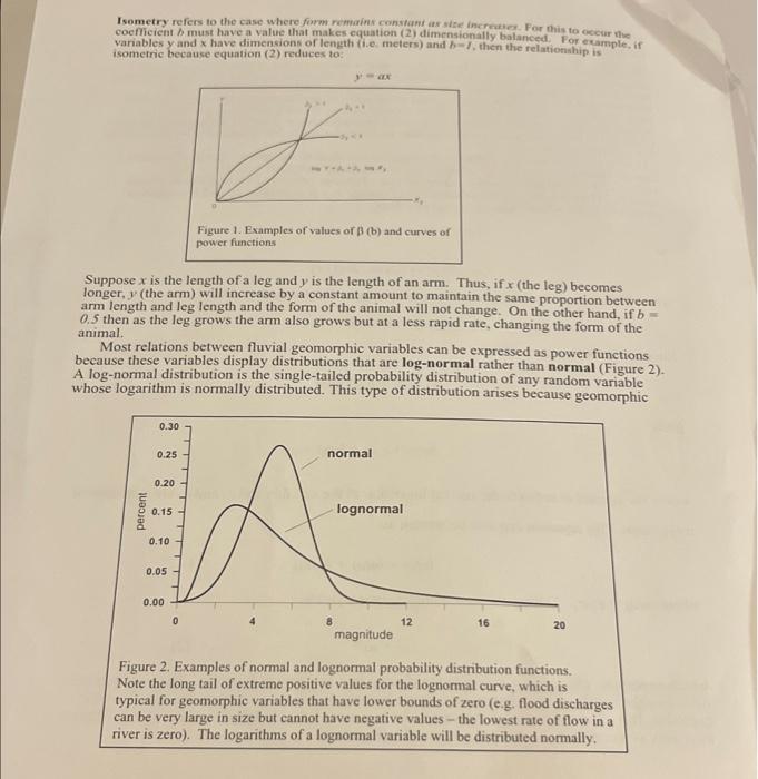 Solved Exercise 1. Power Functions and Allometry in | Chegg.com
