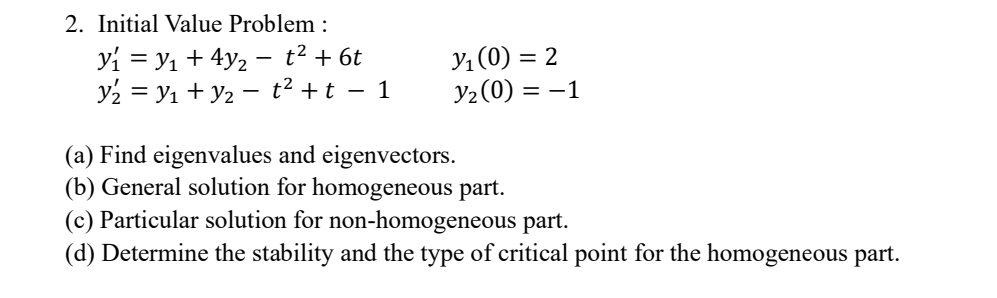Solved Initial Value Problem | Chegg.com