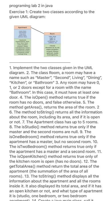 Solved Programing Lab 2 In Java Exercise 1 Create Two