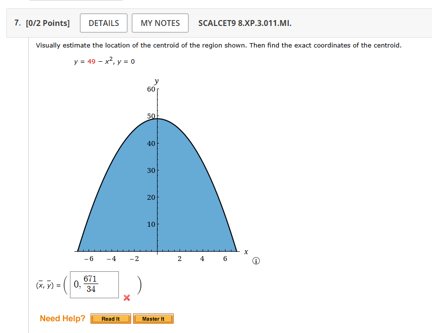 Solved Visually estimate the location of ﻿the centroid of | Chegg.com