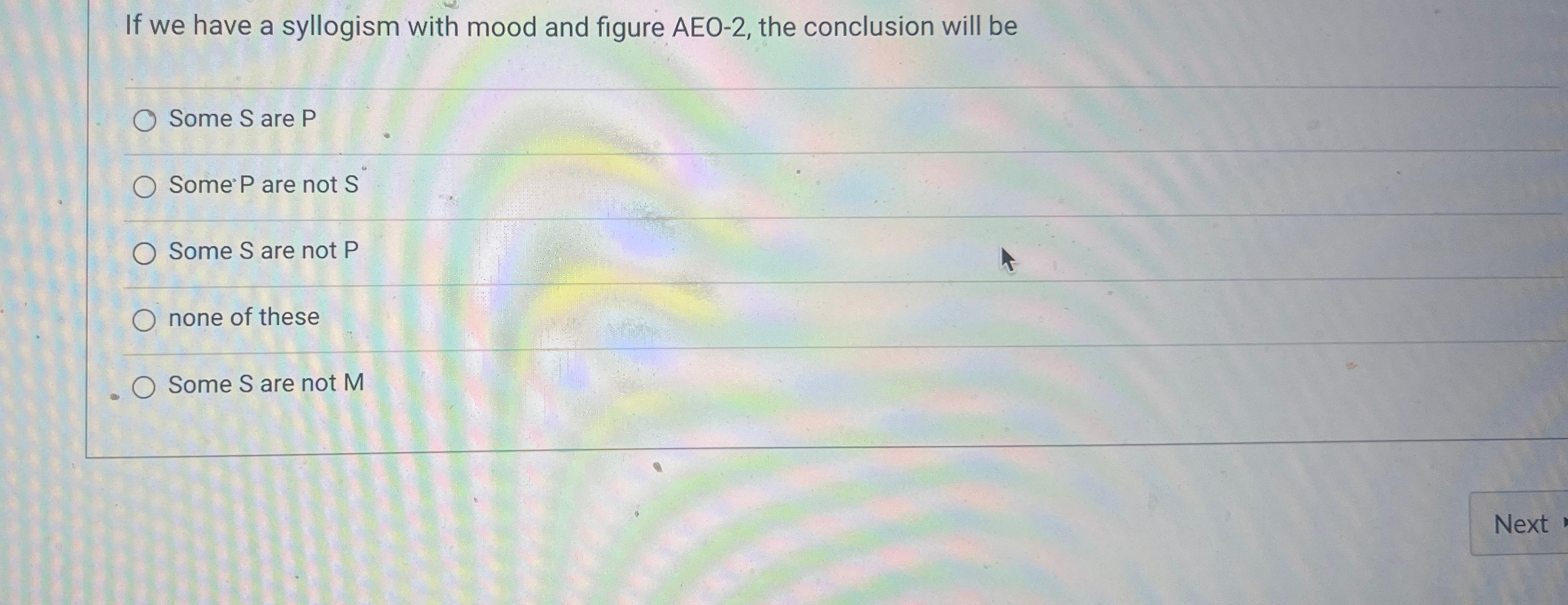 Solved If we have a syllogism with mood and figure AEO-2, | Chegg.com