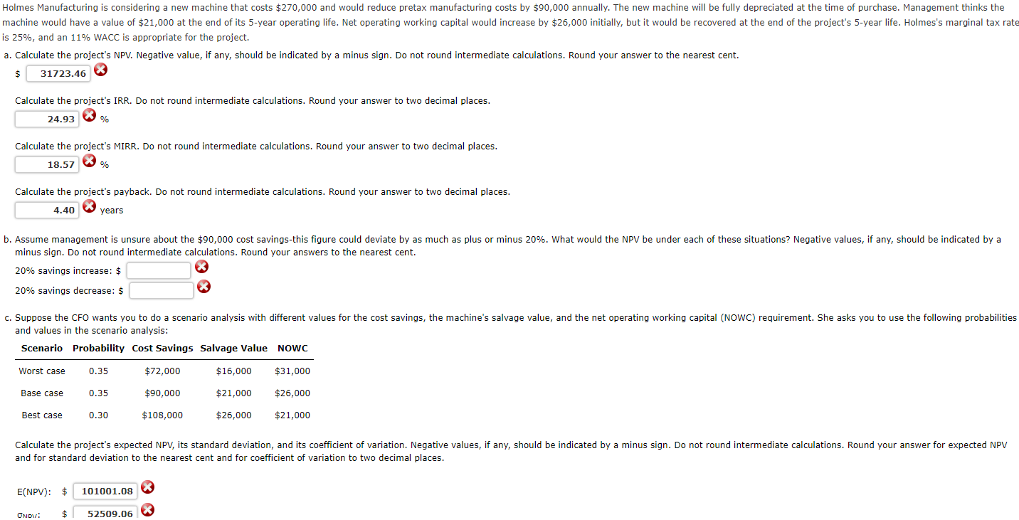 URGENT PLEASE! Holmes Manufacturing is considering a | Chegg.com