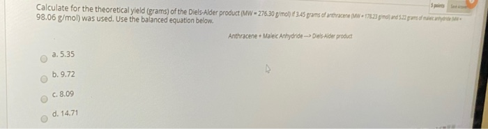 Solved Calculate for the theoretical yield (grams) of the | Chegg.com