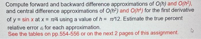 Solved Compute forward and backward difference | Chegg.com