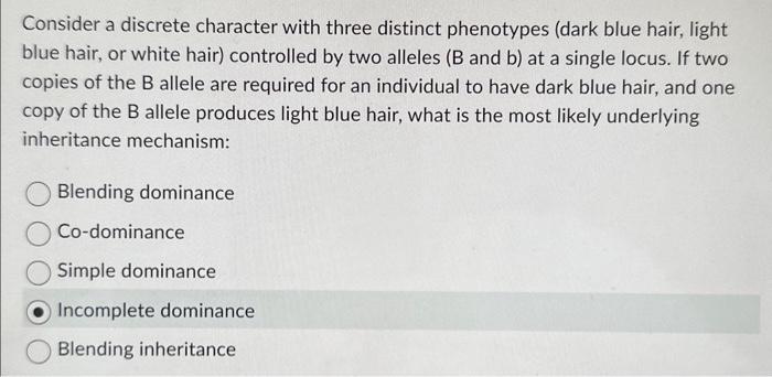 Solved Consider a discrete character with three distinct | Chegg.com