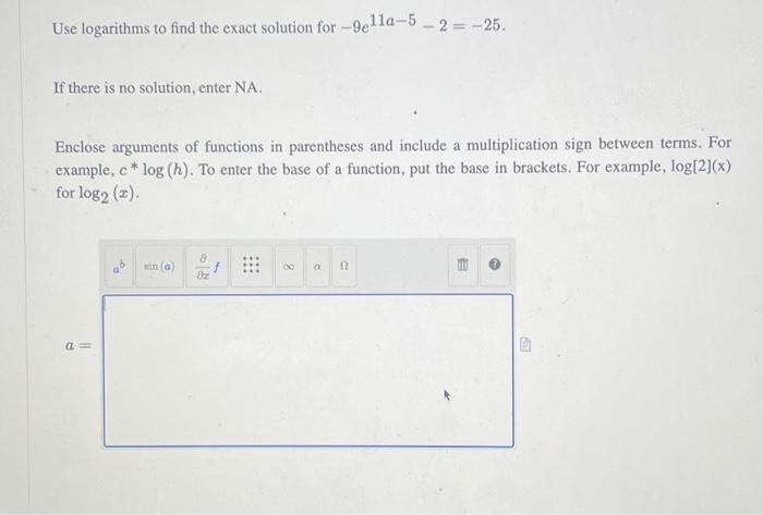 Use logarithms to find the exact solution for | Chegg.com