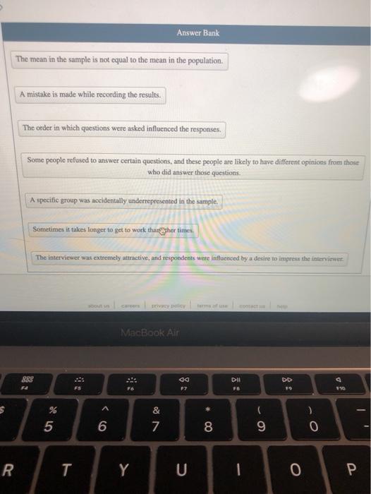 Solved classify each error as a sampling error or a | Chegg.com