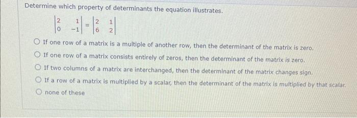 Solved Use a determinant to decide whether the matrix is | Chegg.com