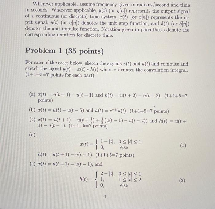 Wherever applicable, assume frequency given in | Chegg.com