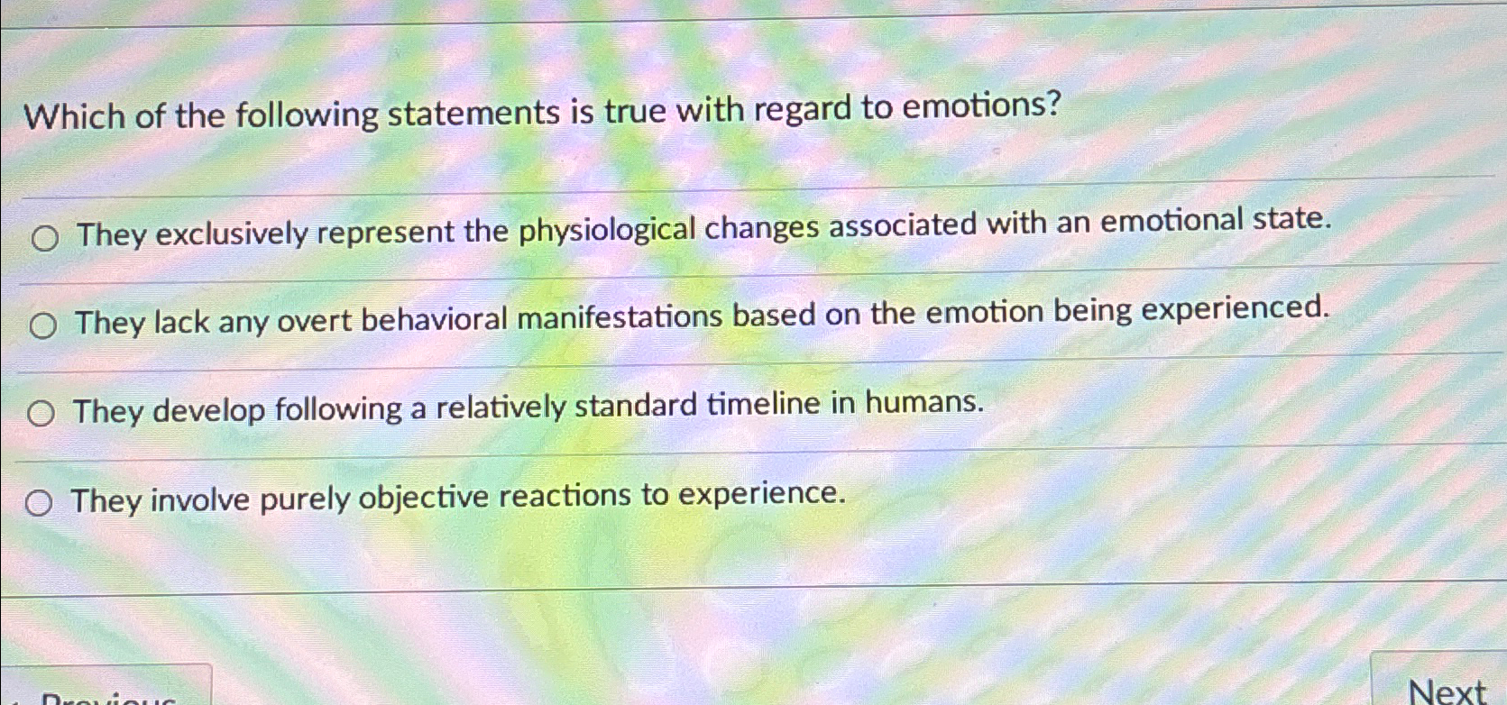 Solved Which of the following statements is true with regard | Chegg.com