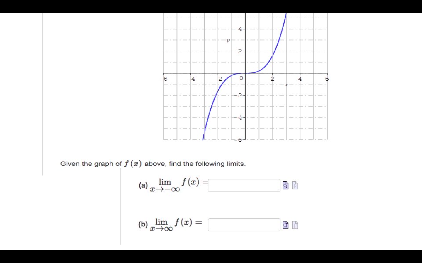 Solved Given the graph of f(x) ﻿find the following limits | Chegg.com