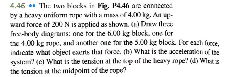 Solved 4 46 ﻿the Two Blocks In Fig P4 46 ﻿are Connected