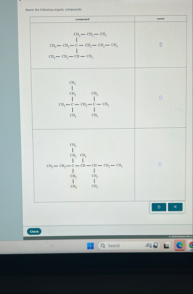 Name the following organic compounds: ﻿Example | Chegg.com