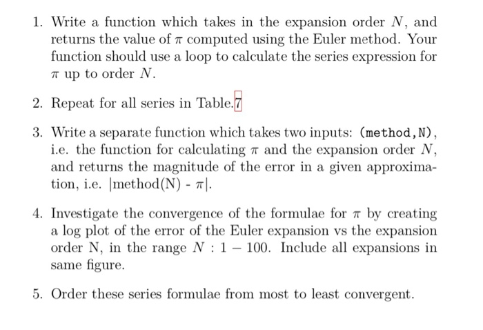 1. Write a function which takes in the expansion | Chegg.com