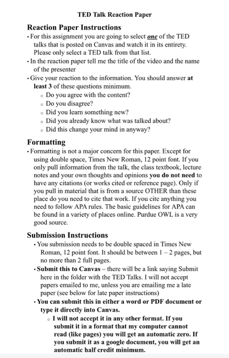 ted talk paper reaction about Dan Ariely ( what makes | Chegg.com