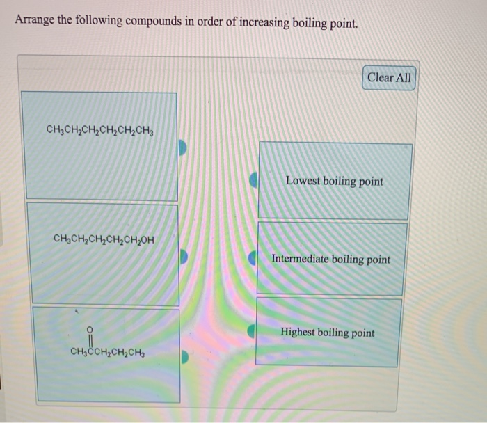 Solved Arrange the following compounds in order of | Chegg.com