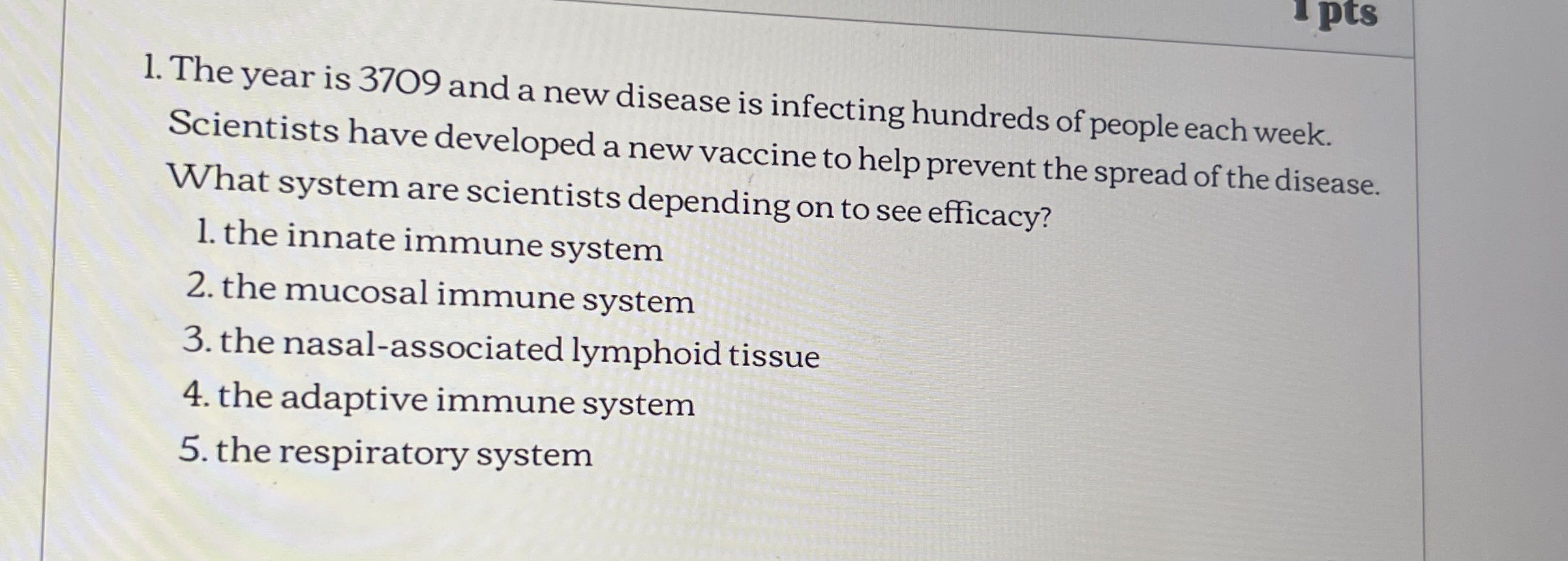 The year is 3709 ﻿and a new disease is infecting | Chegg.com