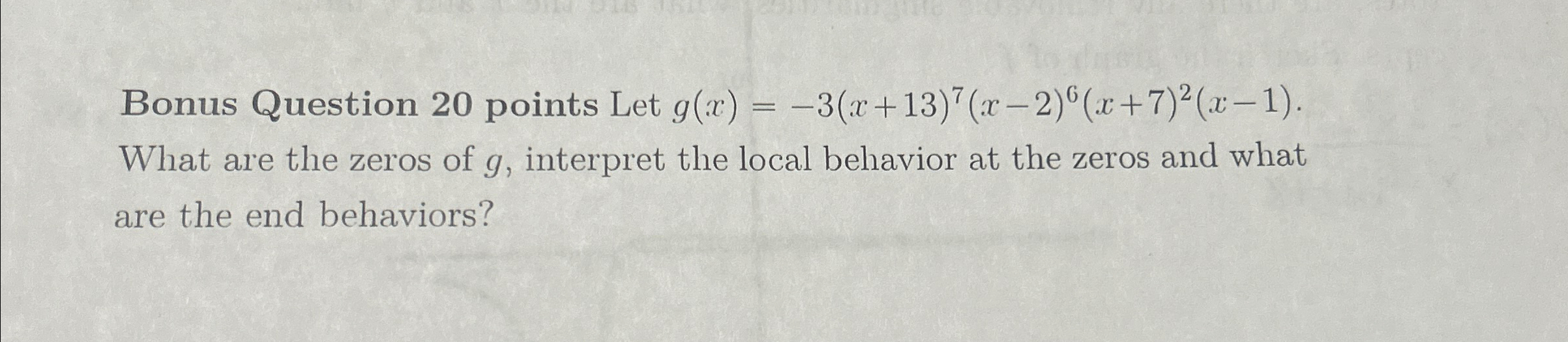 Solved Bonus Question 20 points Let | Chegg.com Solved Bonus Question 20 points Let | Chegg.com