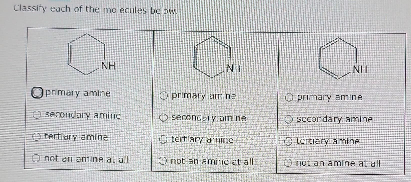 Solved Classify each of the molecules below. | Chegg.com