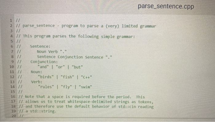 Solved In this lab, you will extend the sentence parser we | Chegg.com