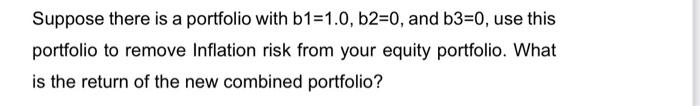 Solved A multi-factor analysis reveals that your equity | Chegg.com
