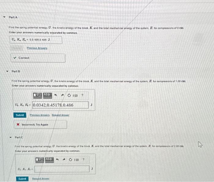 Solved A 1.10 kg block slides with a speed of 0.940 m/s on a | Chegg.com