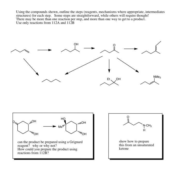 Solved Using the compounds shown, outline the steps | Chegg.com