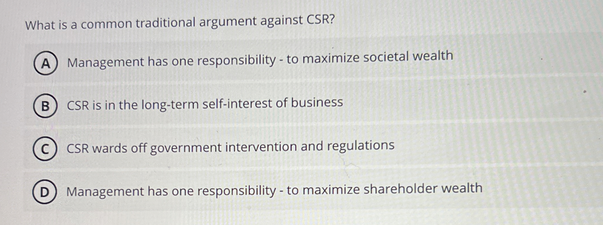 Solved What is a common traditional argument against | Chegg.com