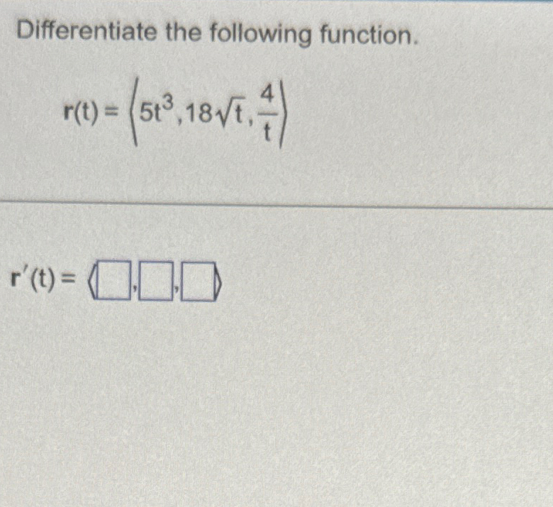 Solved Differentiate the following | Chegg.com