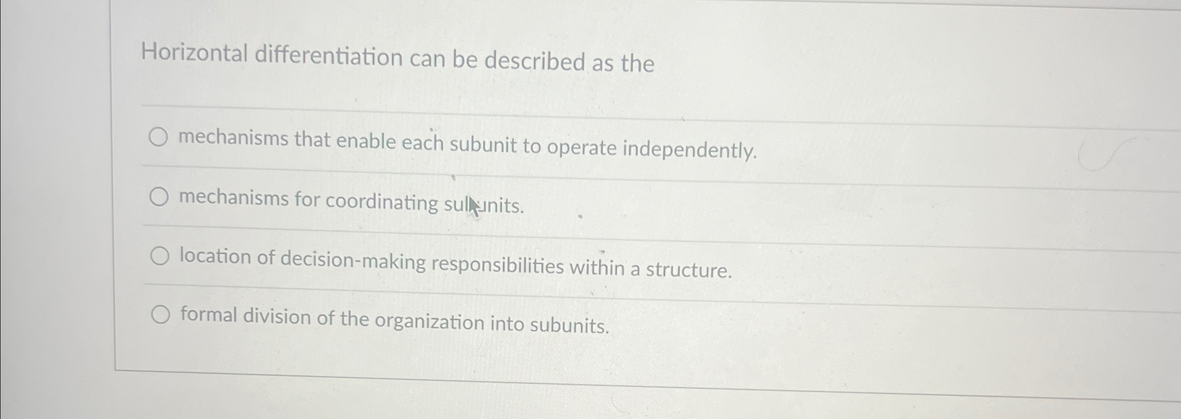 Solved Horizontal differentiation can be described as | Chegg.com