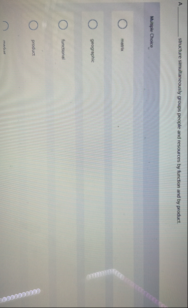 Solved A ﻿structure simultaneously groups people and | Chegg.com