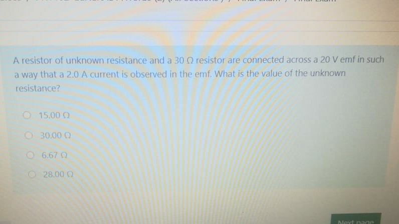Solved A resistor of unknown resistance and a 30 o resistor | Chegg.com