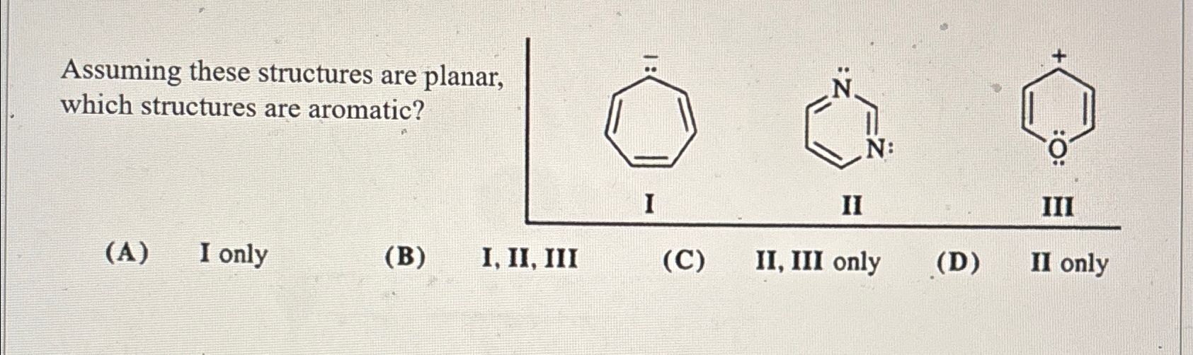 Solved Assuming these structures are planar, which | Chegg.com
