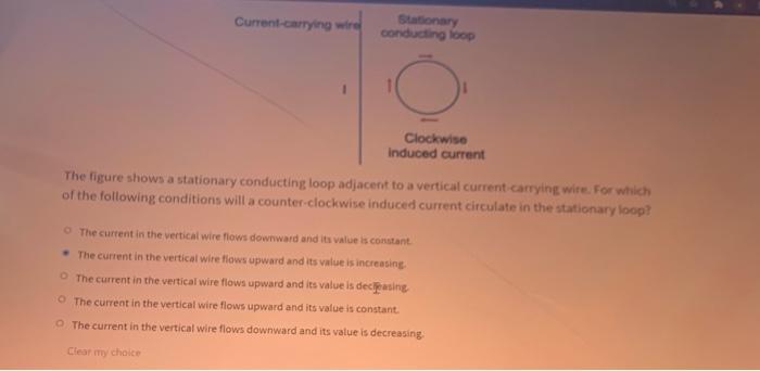 Solved Current-carrying wir Stationery conducting loop 1 | Chegg.com