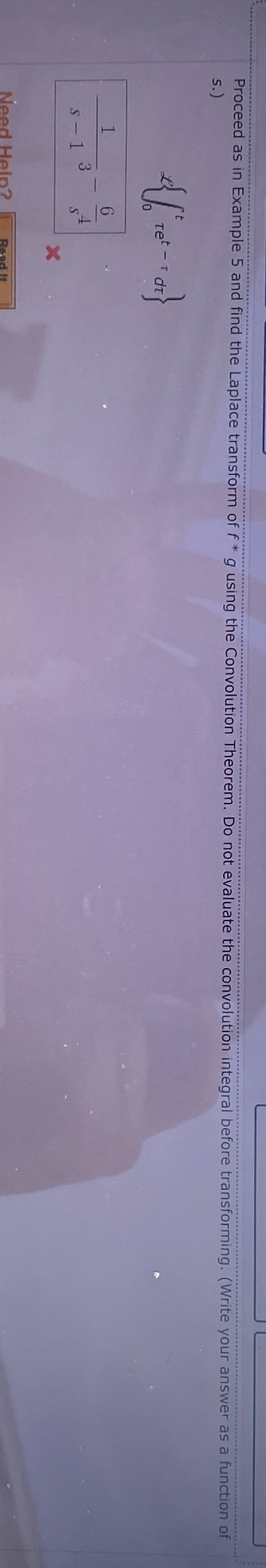 Solved Proceed as in Example 5 ﻿and find the Laplace | Chegg.com