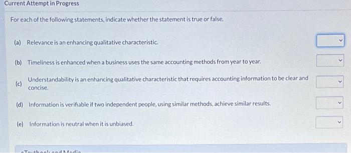 Solved For each of the following statements, indicate | Chegg.com