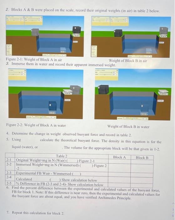 Solved Two blocks, A and B with SAME volume but masses. 0.00 | Chegg.com