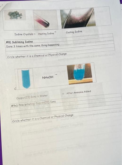 Solved Iodine Crystals ⇋ Heating Iodine | Chegg.com