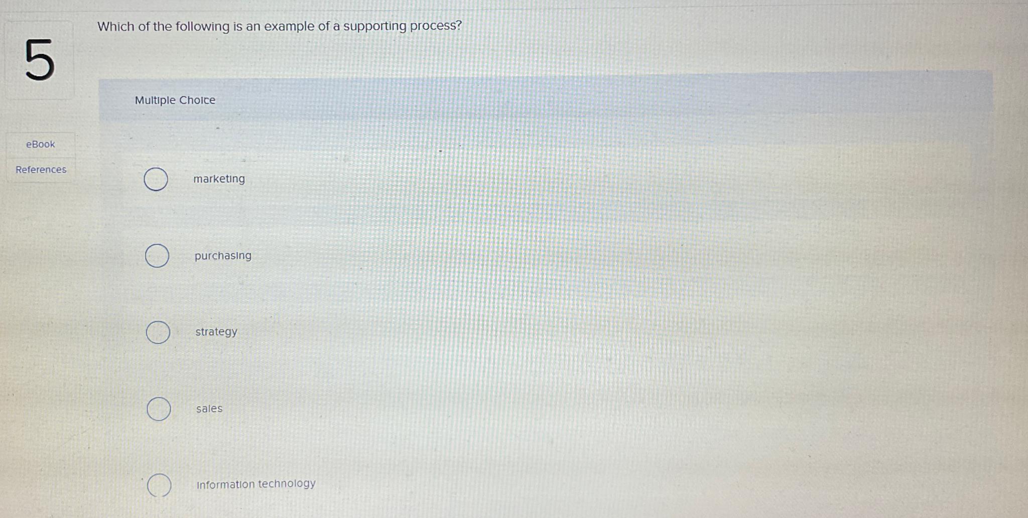 Solved Which of the following is an example of a supporting | Chegg.com