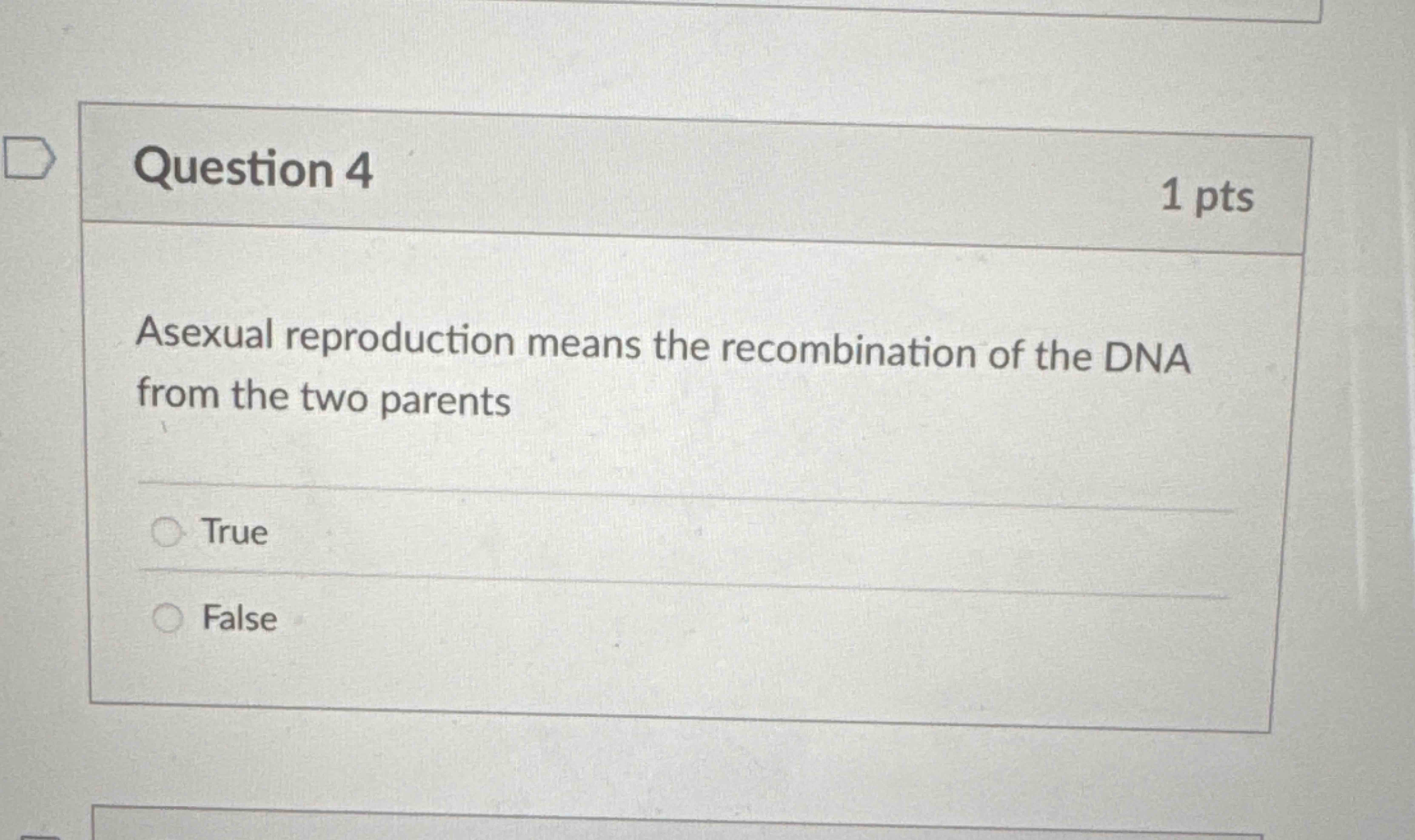 Solved Question 4Asexual reproduction means the | Chegg.com