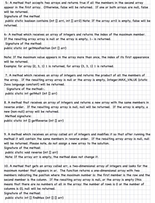 Solved Exercise Material: Arrays, Two-Dimensional Arrays | Chegg.com
