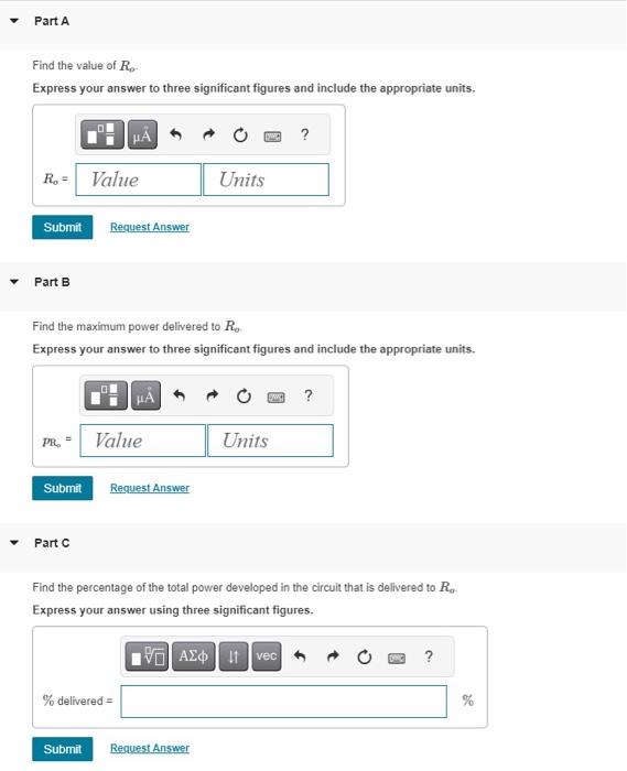 Solved A variable resistor Ro is connected across the | Chegg.com