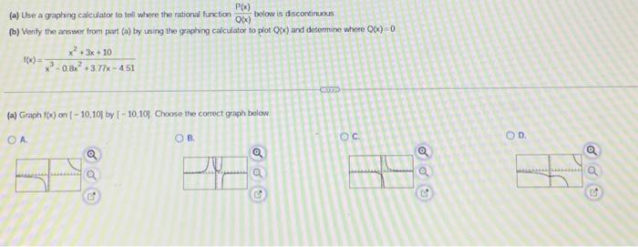 Solved (a) Use a graphing calculator to tell where the | Chegg.com