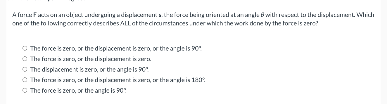 Solved A force F ﻿acts on an ﻿object undergoing a | Chegg.com