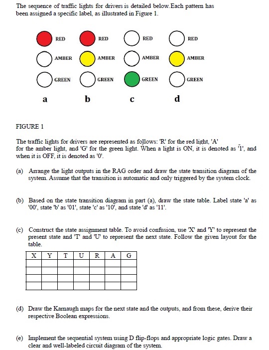 Solved The sequence of traffic lights for drivers is | Chegg.com