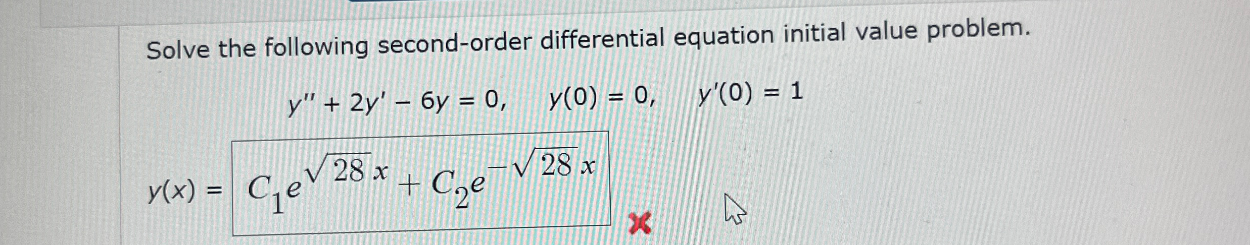 [Solved]: Solve the following second-order differential equa