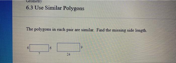 Solved The polygons in each pair are similar. Find the | Chegg.com
