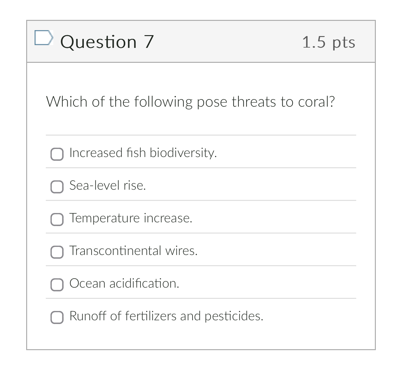 Solved Question 71.5 ﻿ptsWhich of the following pose threats | Chegg.com