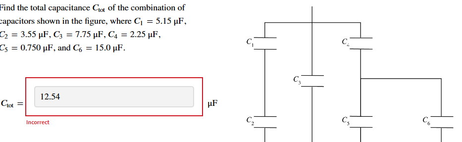 Solved Find the total capacitance Ctot ﻿of the combination | Chegg.com