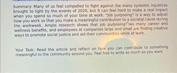 Solved Summary: Many of us feel compelled to fight against | Chegg.com